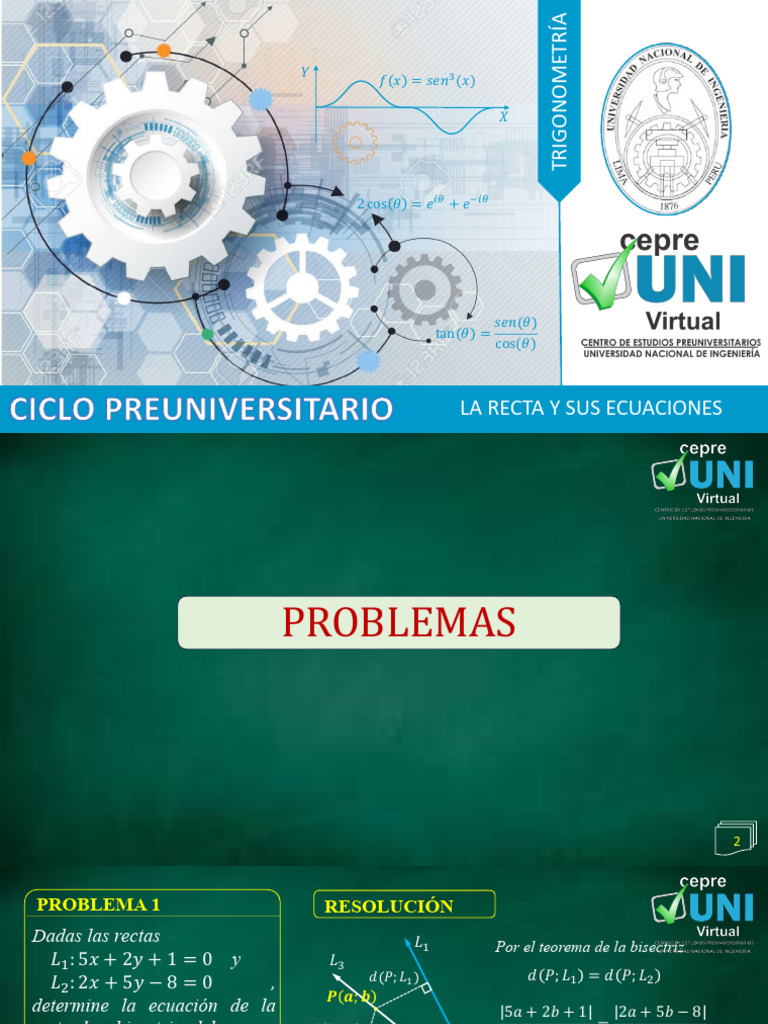 La Recta y Sus Ecuaciones -Problemas Resueltos 2 | PDF | Triángulo | Matemáticas