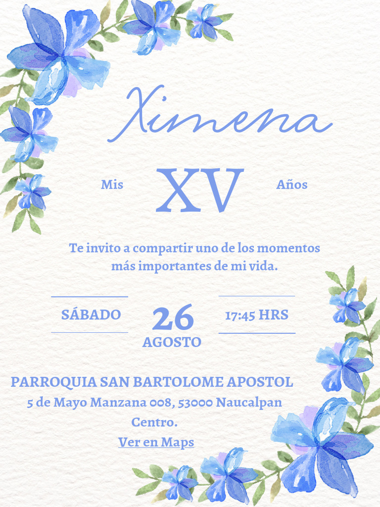 XIMENA XV AÑOS | PDF