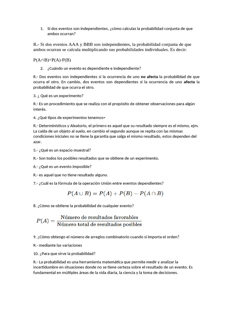 Preguntas de Estadística Inferencial | PDF