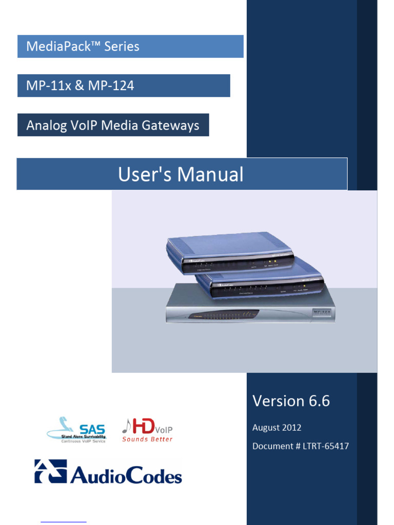 Mediapack Series Mp11x | PDF | Ip Address | Session Initiation Protocol