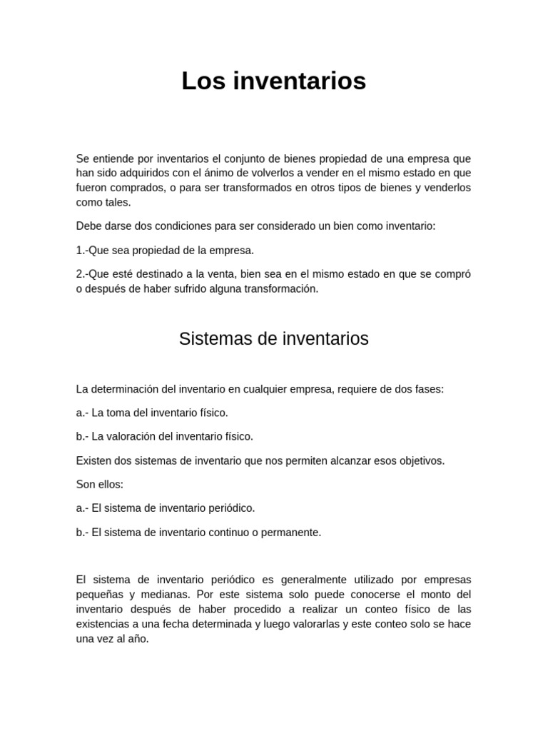 Los Inventarios 1 | PDF | Business | Costo
