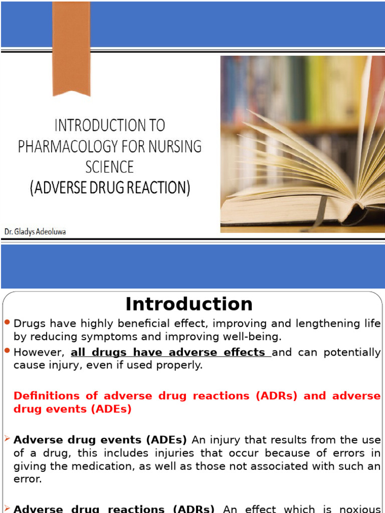 Understanding Adverse Drug Reactions | PDF | Allergy | Medical Specialties