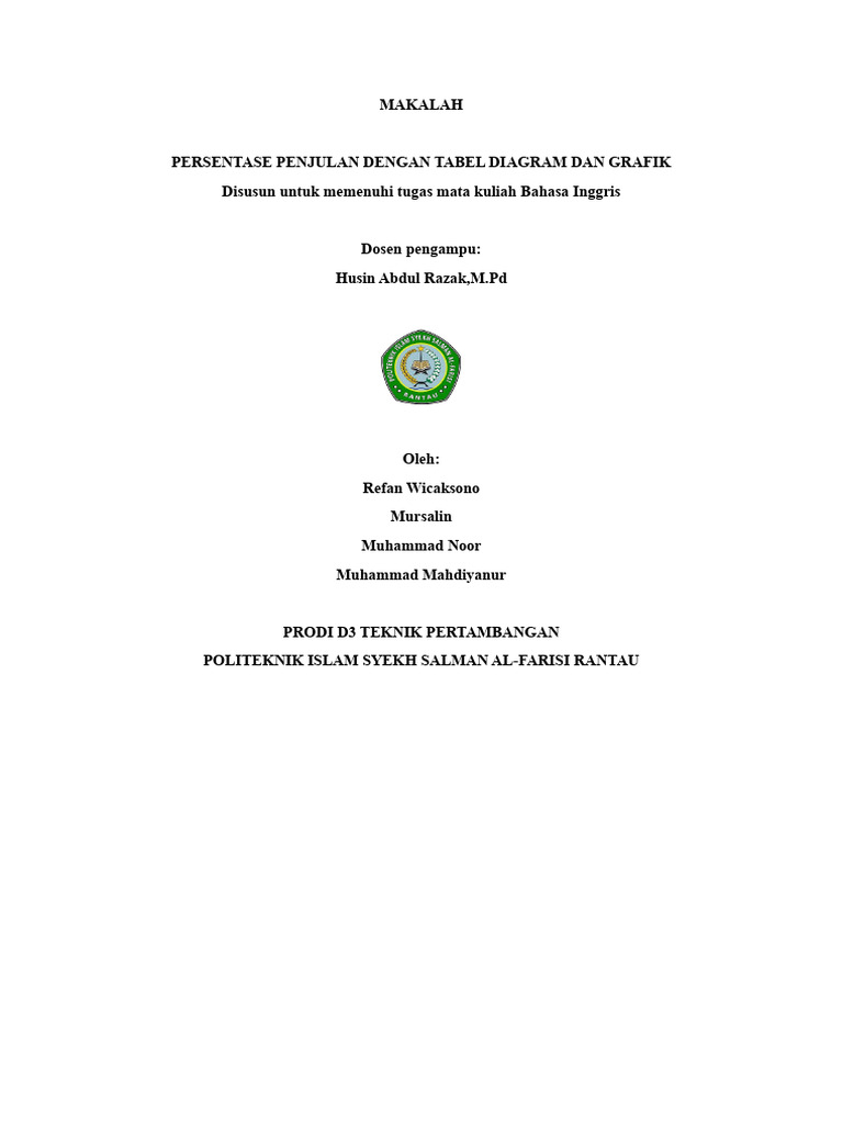 Makalah_Muhammad Noor_Prodi Pertambangan. | PDF