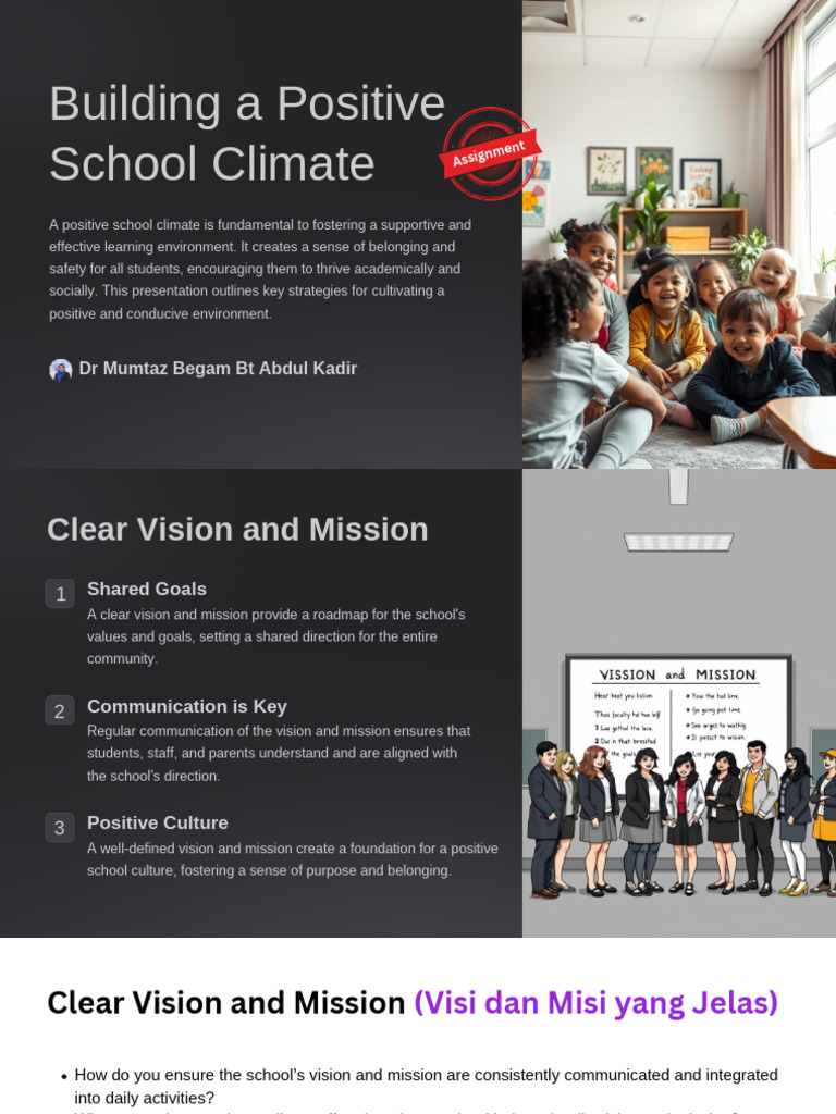 Assignment Building A Positive School Climate | PDF | Conflict ...