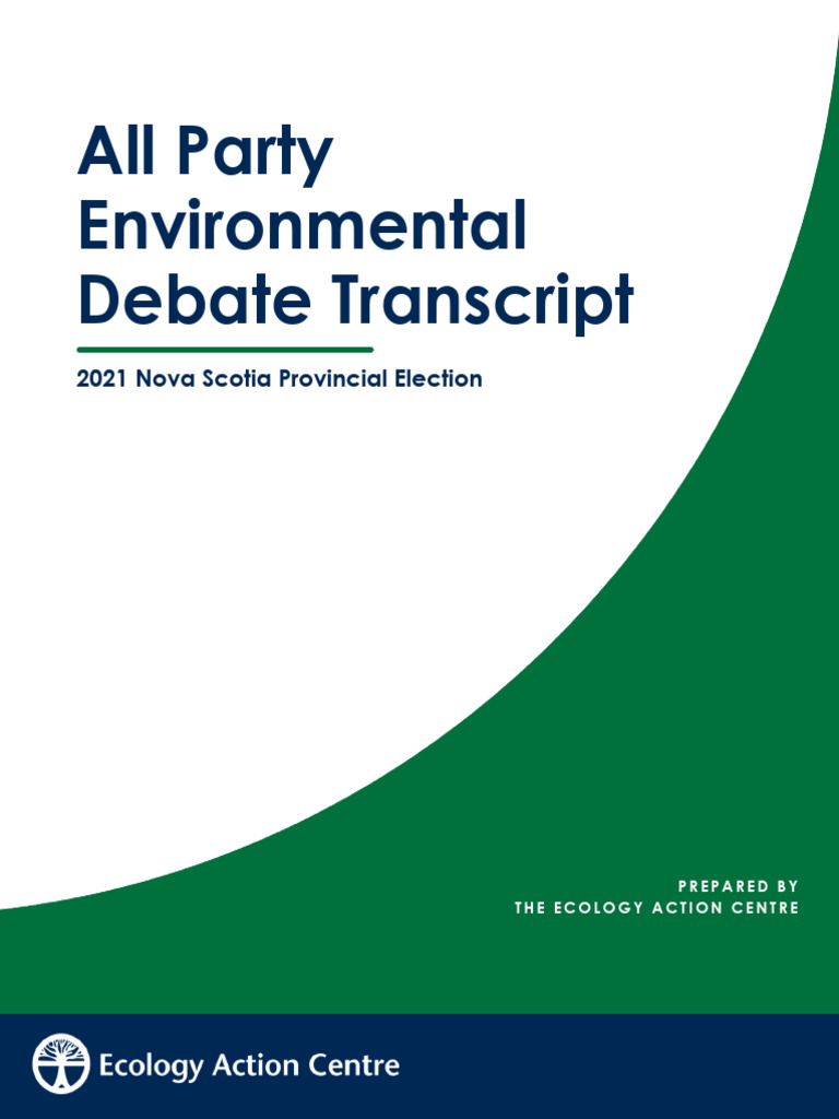 Provincial Debate 2021 - Full Transcript | PDF | Climate Change | Forestry