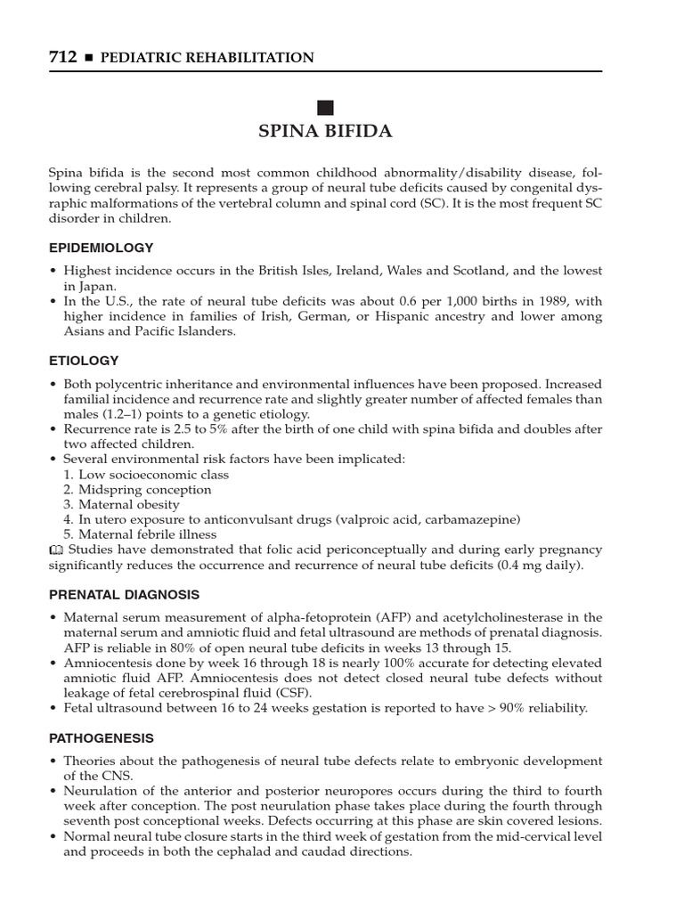 Understanding Spina Bifida: Types and Causes | PDF | Clinical Medicine ...