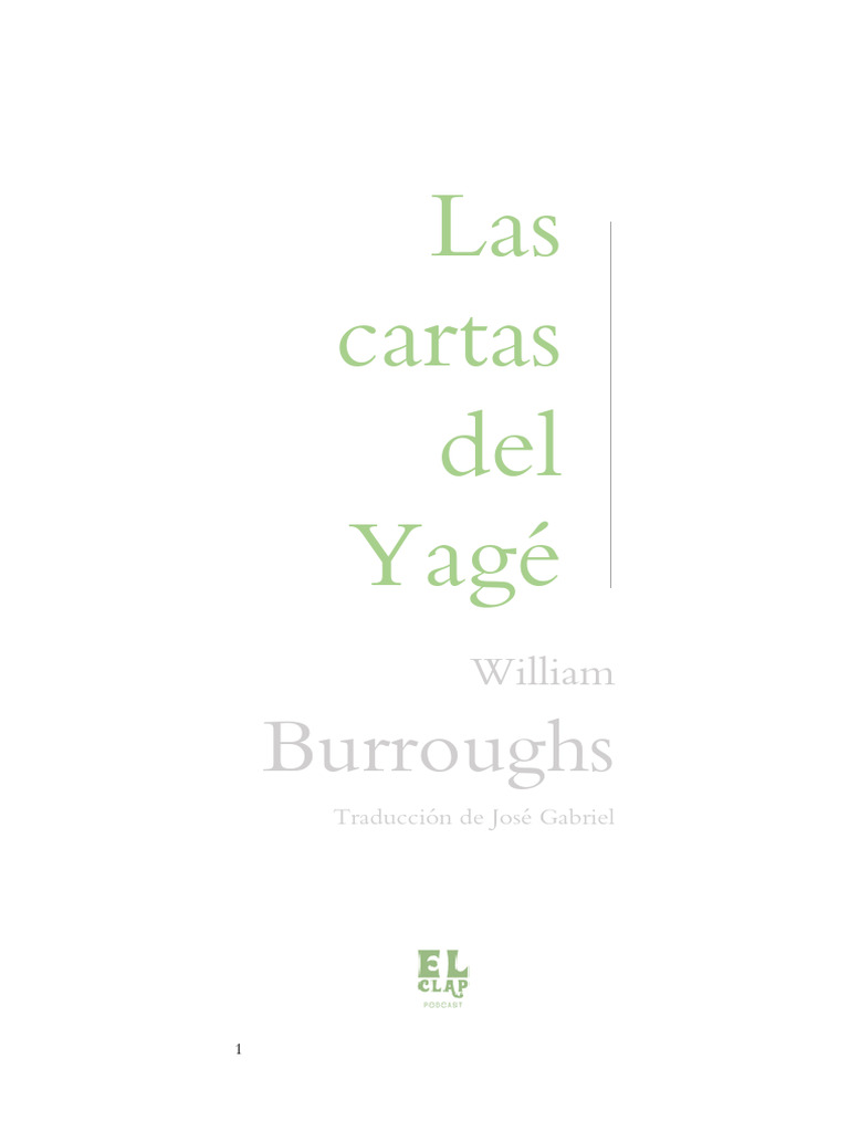 Cartas de Yagé de William Burroughs | PDF