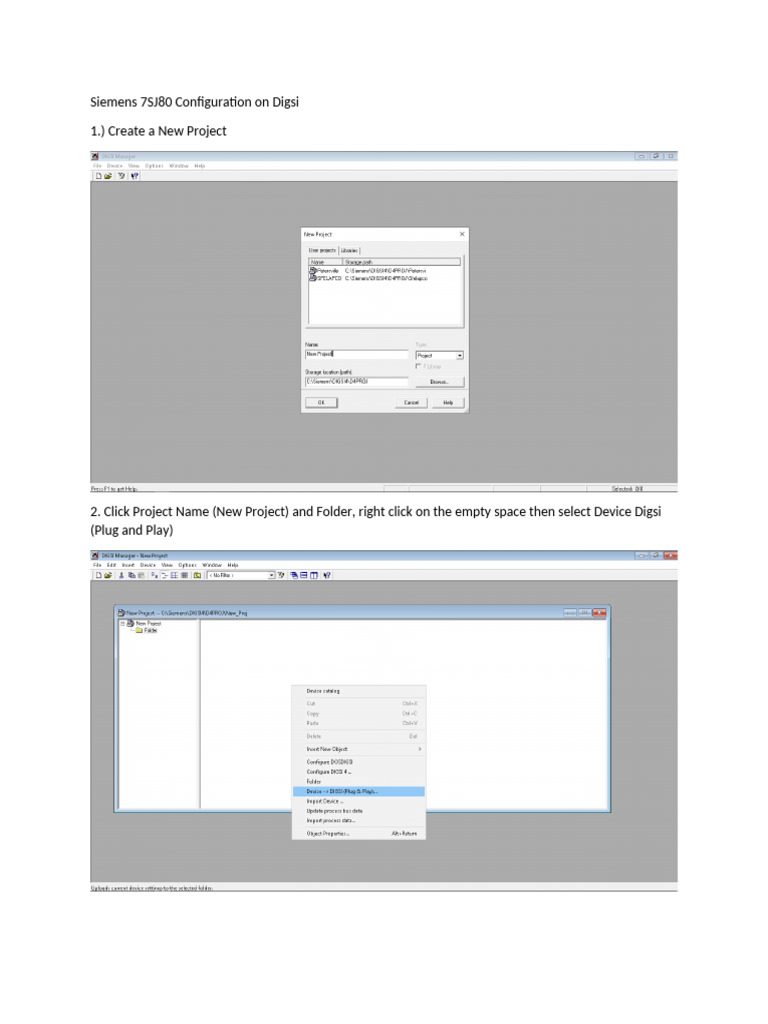 Siemens 7SJ80 Configuration On Digsi | PDF