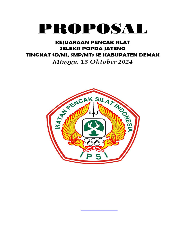 PROPOSAL Seleksi POPDA Jateng 2024 | PDF