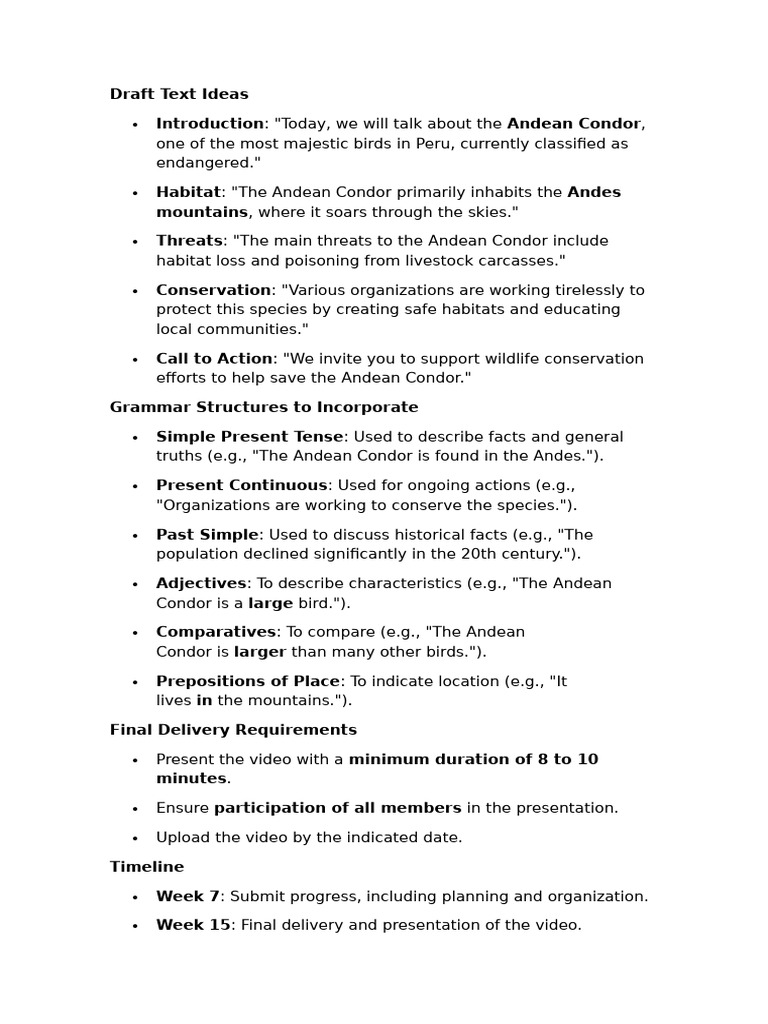 Draft Text Ideas | PDF