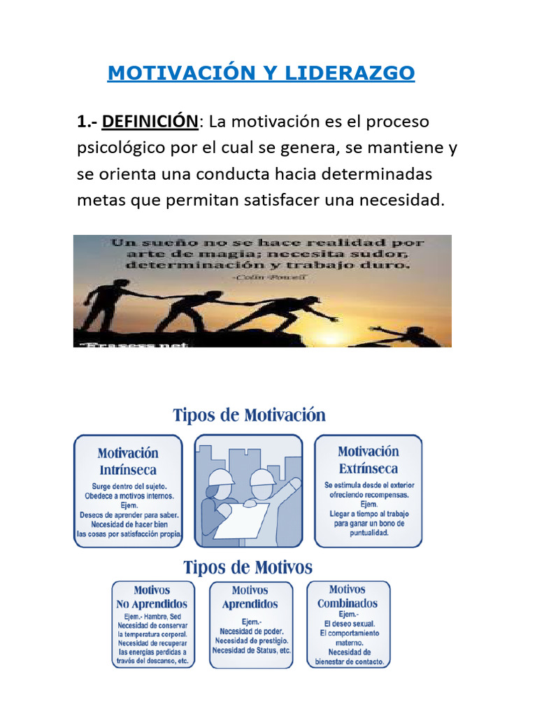 LA MOTIVACI-N Actualizada.docx | PDF | Motivación | Motivacional