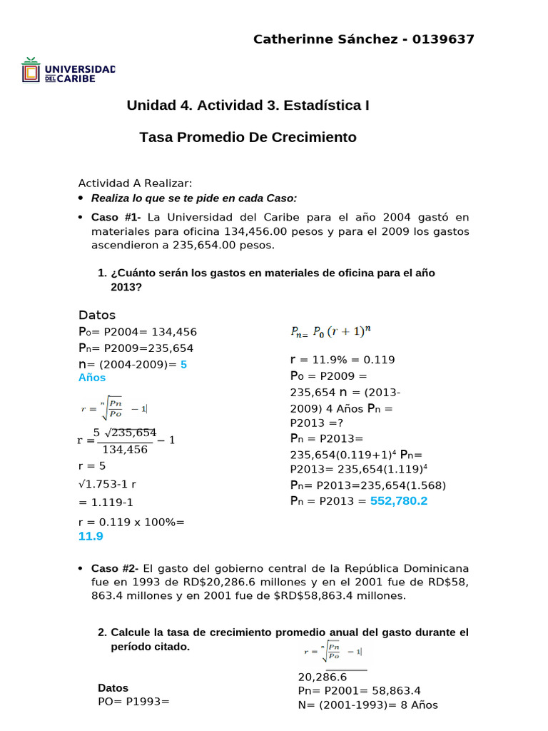 Tasa de Crecimiento en Gastos Públicos | PDF