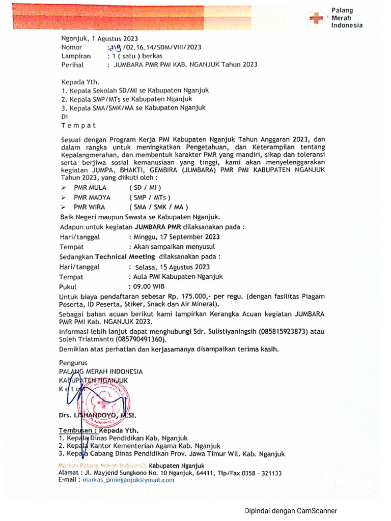 JUMBARA PMR 2023 (Sekolah) | PDF