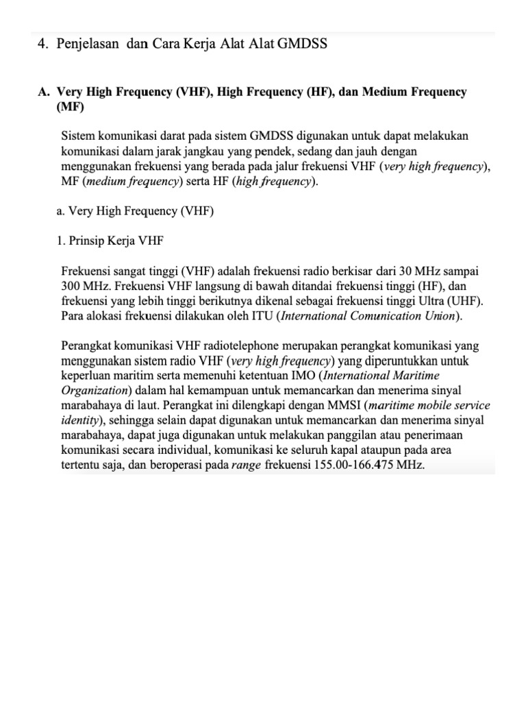 Alat Alat Navigasi Gmdss | PDF