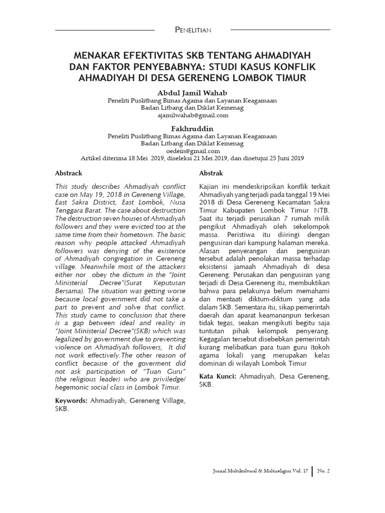 Agusmulyono, Production Editor, ABDUL JAMIL WAHAB | PDF