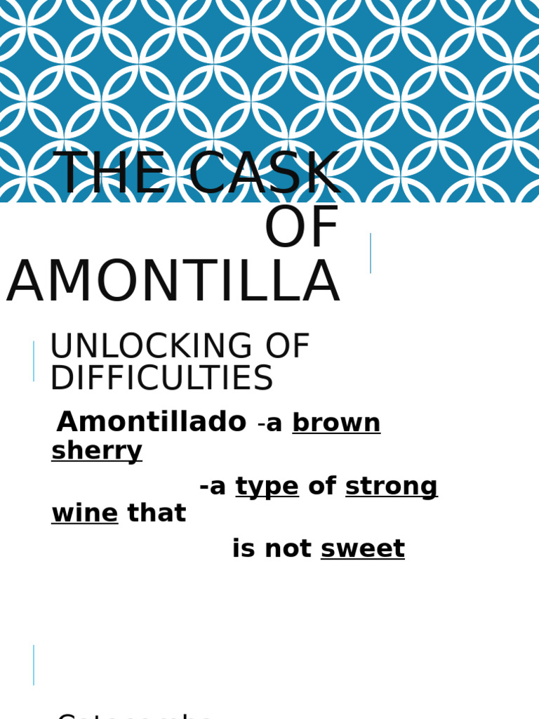 The Cask of Amontillado | PDF