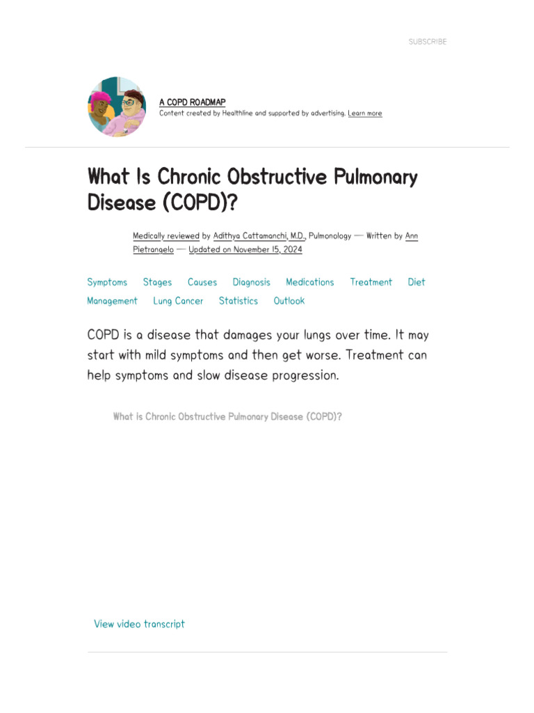 COPD - Stages, Causes, Treatment, and More | PDF | Chronic Obstructive ...
