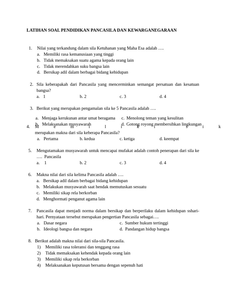 Rangkuman soal PKn | PDF