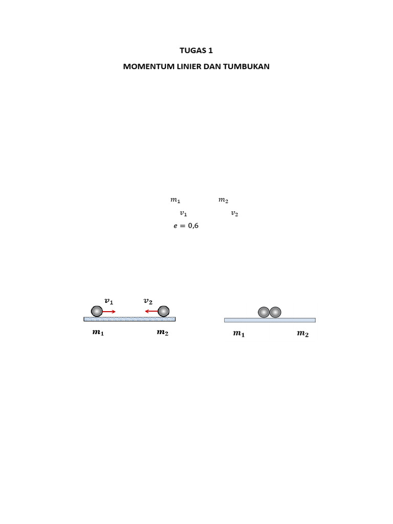 Tugas 1 Momentum Linier | PDF