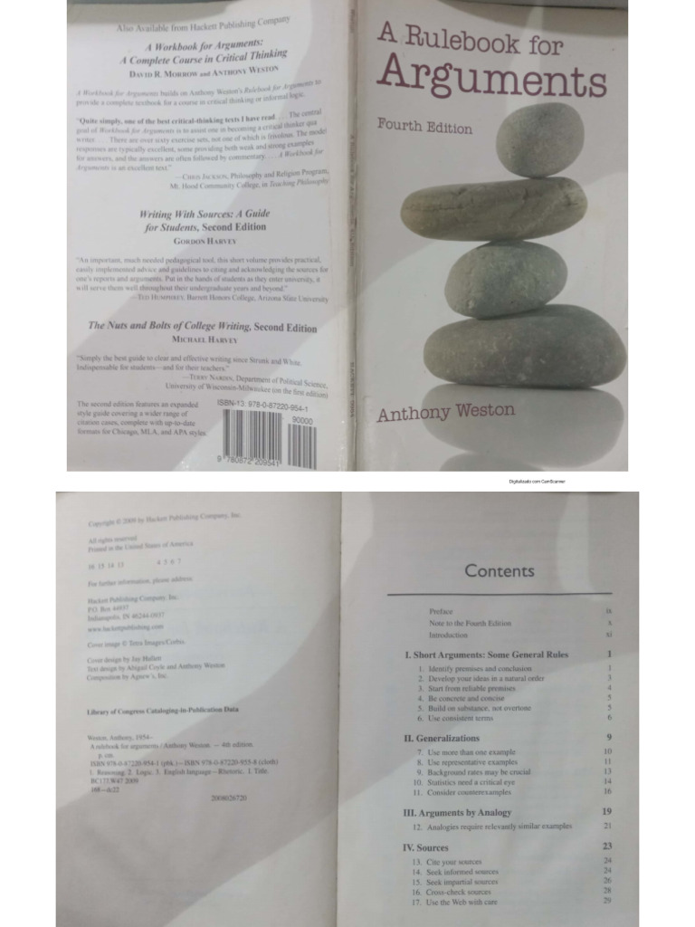 a rulebook for arguments | PDF