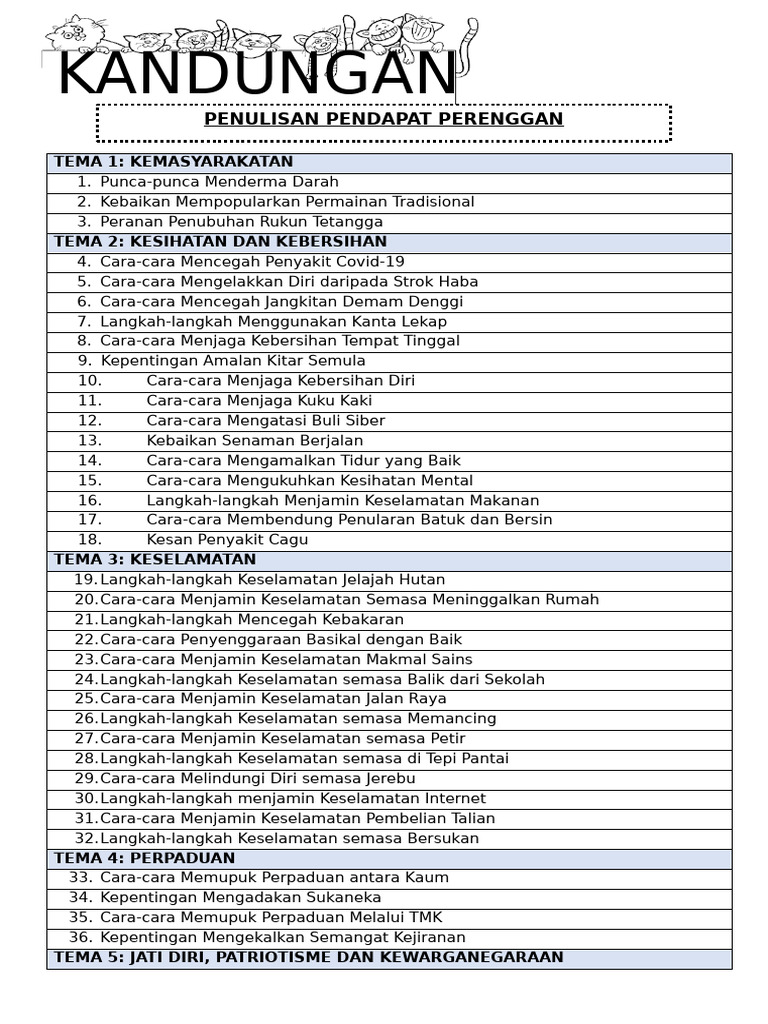 Latihan Penulisan Pendapat | PDF