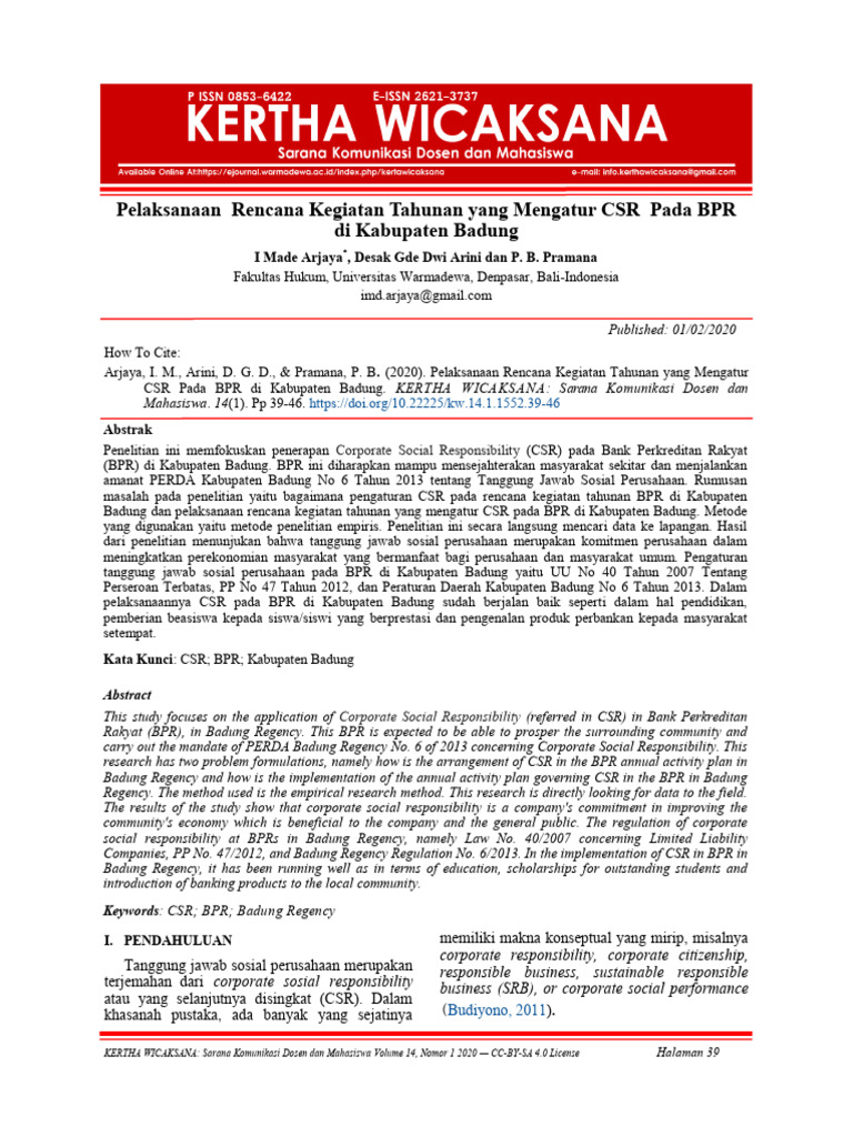 Analisa CSR BPR | PDF