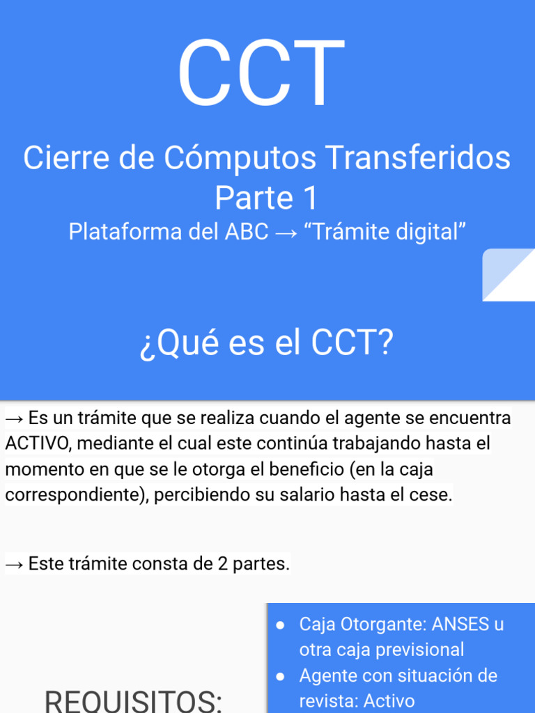 CCT - Parte 1 | PDF