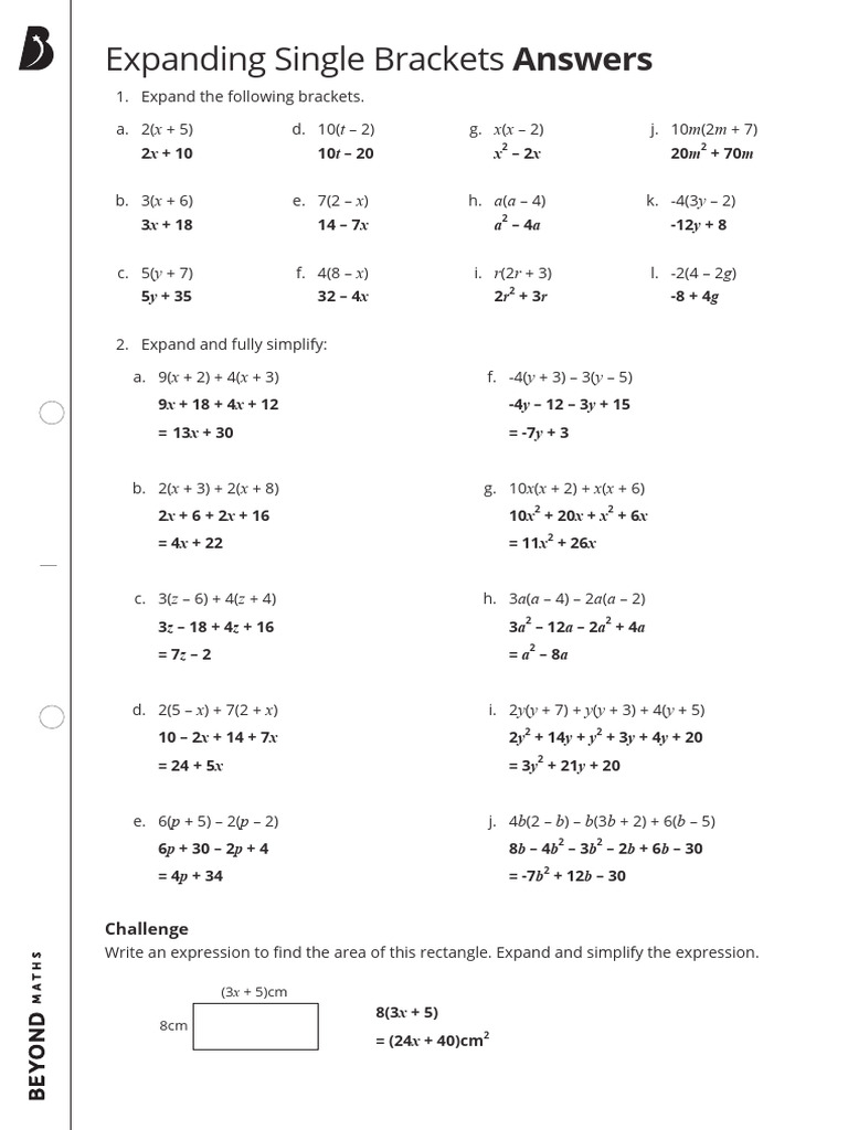 Bracket, Equation and Inequality Answer | PDF | Mathematics | Algebra