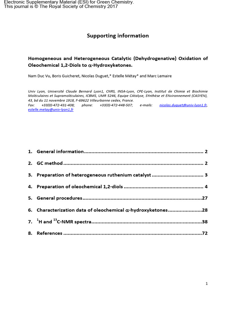 Homogeneous and Heterogeneous Catalytic (Dehydrogenative) Oxidation of ...
