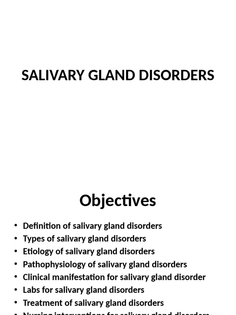 Salivary Gland Disorder-1 | PDF | Epidemiology | Health Sciences