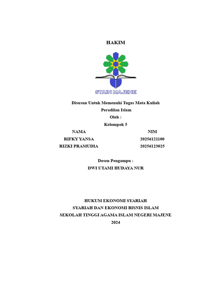 Definisi Hakim | PDF