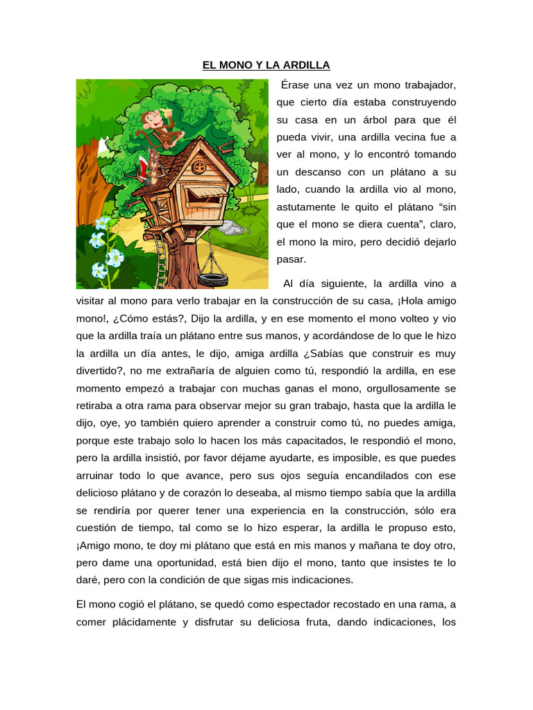 EL MONO Y LA ARDILLA | PDF