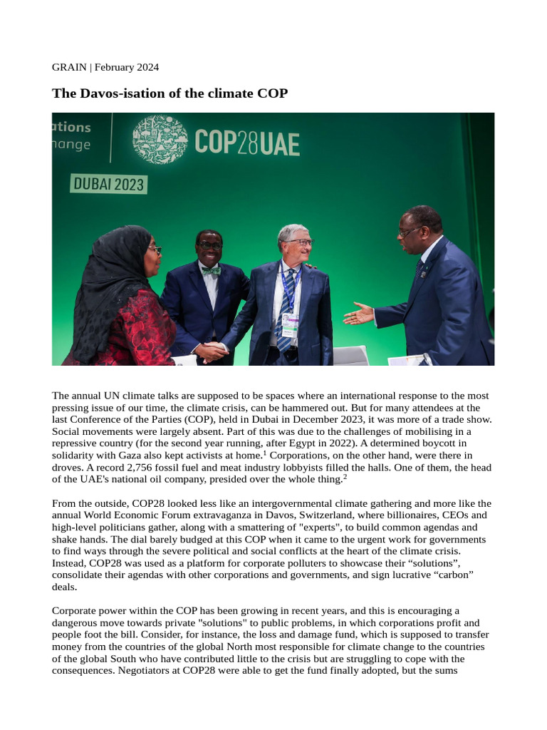 COP28-post-analysis-v4 | PDF | United Nations Framework Convention On ...