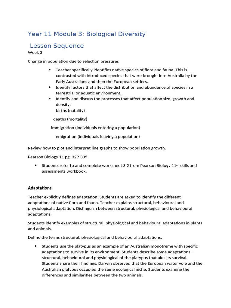 Year 11Module 3 Types Lesson Sequence. WK3 | PDF Year 11Module 3 Types Lesson Sequence. WK3 | PDF