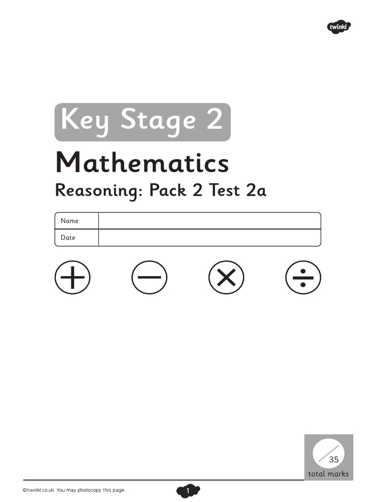 Key Stage 2 Maths Reasoning Test | PDF | Elementary Geometry | Mathematics