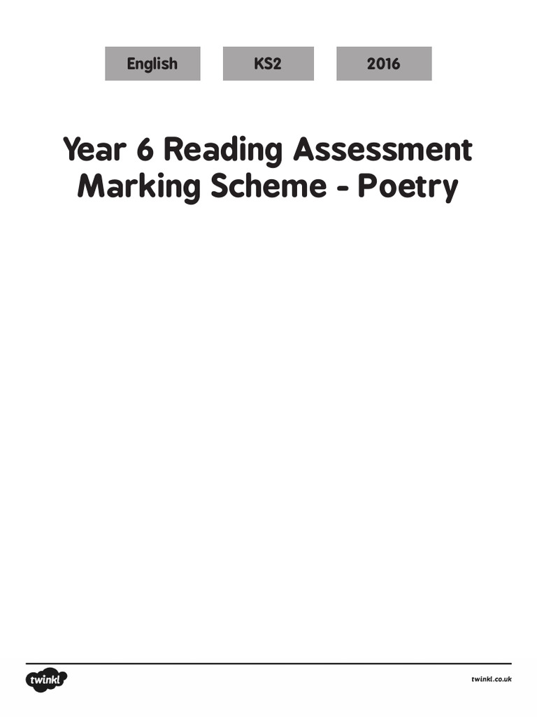 2.reading-assessment-poetry-marking-scheme | PDF | Poetry