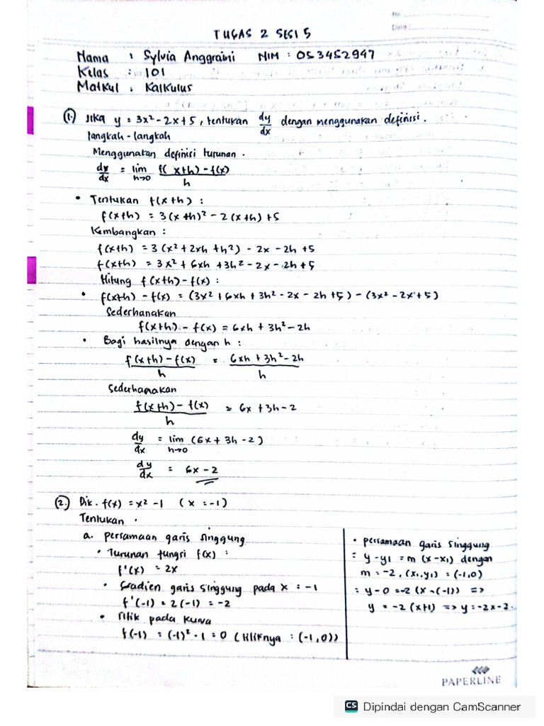 Tugas 2 Kalkulus | PDF