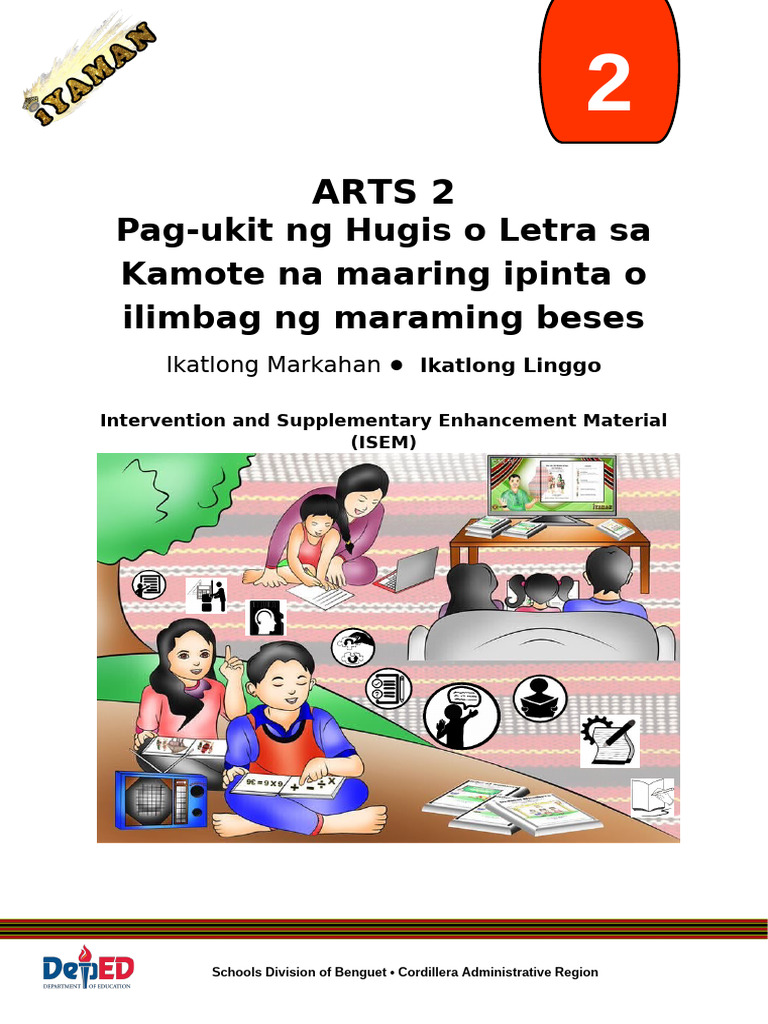 Arts2 - Q3 - W3 - Pag Ukit NG Hugis o Letra Sa Kamotev1 | PDF