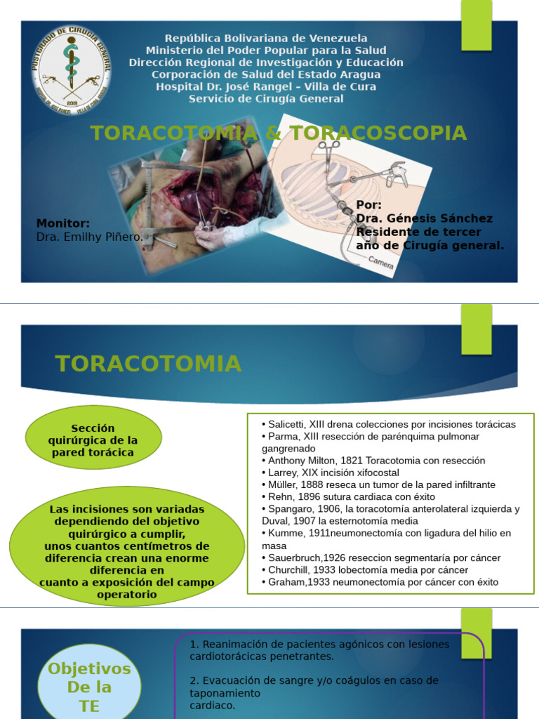 Toracotomia | PDF | Cirugía | Biopsia