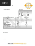 Ampcoloy 83: Technical Data Sheet | PDF | Electrical Resistivity And ...