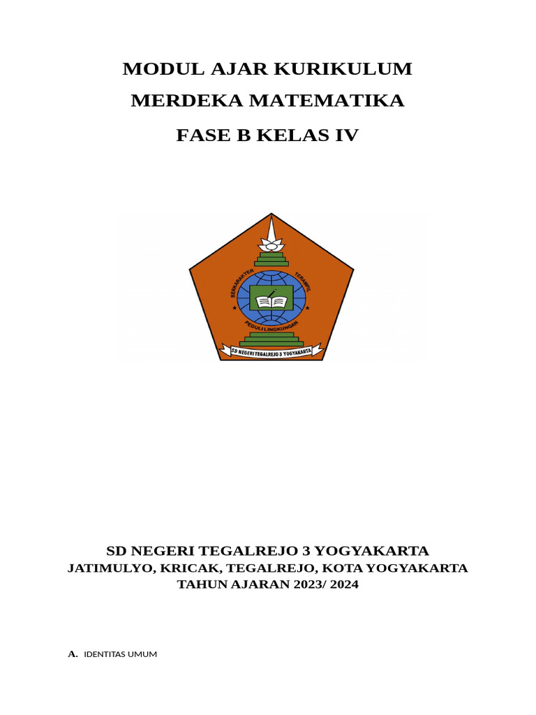 Modul Ajar MTK - Piktogram | PDF