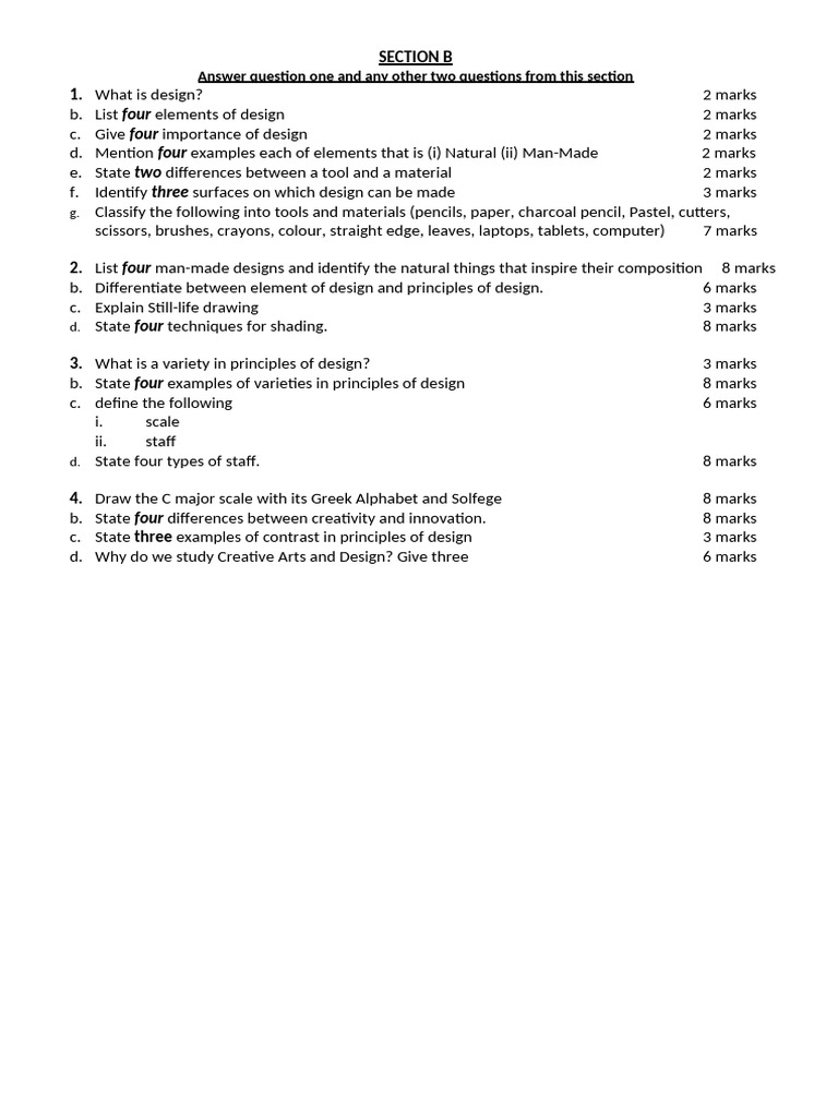 Basic 7 CAD Questions | PDF | The Arts