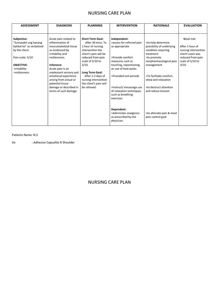 Geriatric Nursing Care Plan Guide | PDF