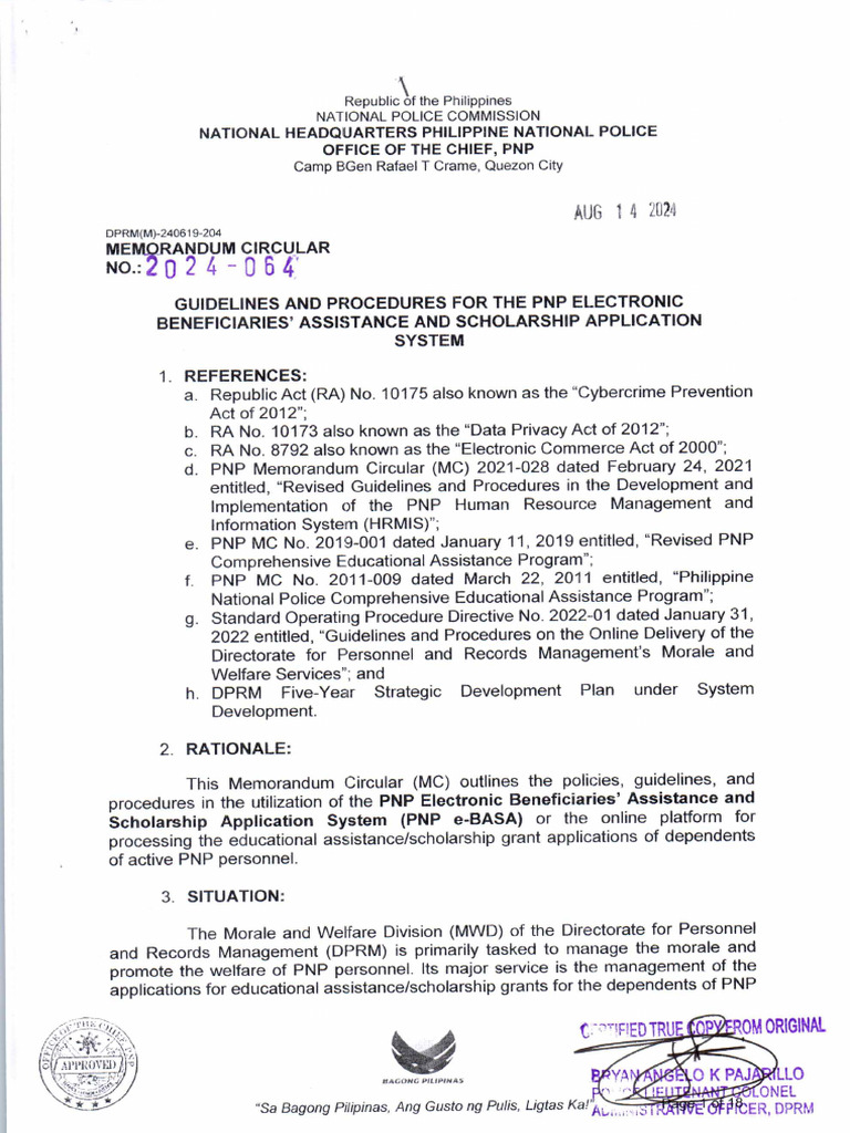 PNP MC 2024 064 | PDF