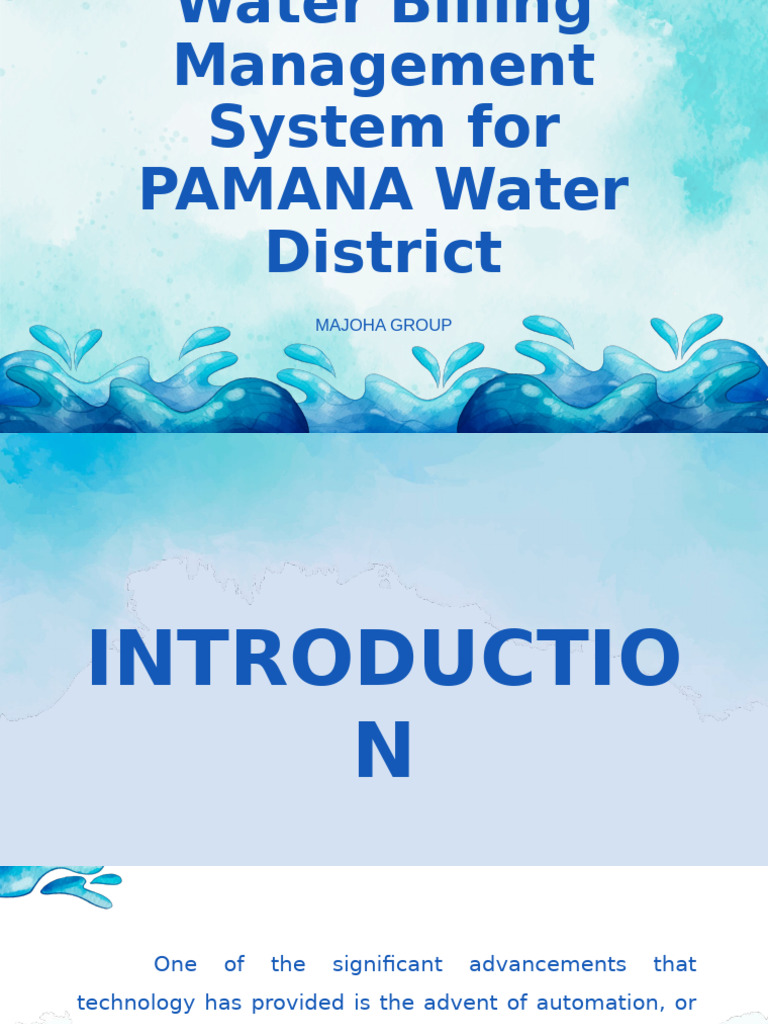 PAMANA Water Billing | PDF | Automation | Information