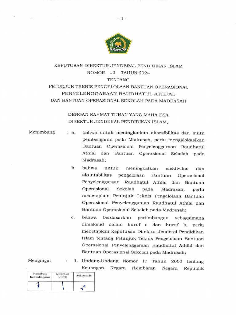 Juknis Bos Dan Bop Th 2024 (1) | PDF