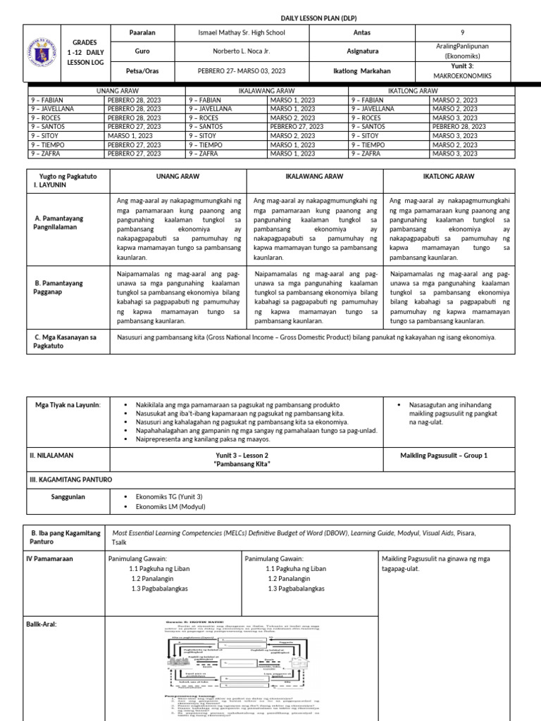 Yunit 3 Module 2 Pambansang Kita | PDF