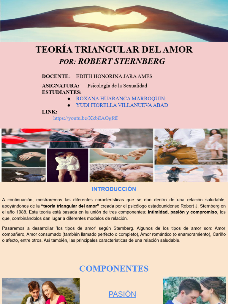 Teoría Triangular Del Amor Por - Robert Sternberg | PDF | Amor | Romance (amor)