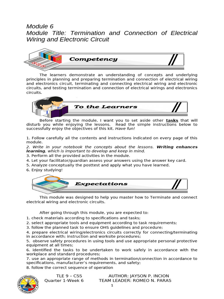 9-TLE-WEEK-6-1 | PDF | Electrical Connector | Soldering