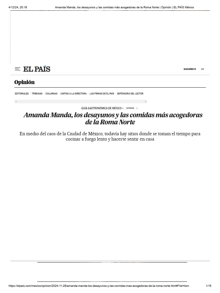 Amanda Manda, Los Desayunos y Las Comidas Más Acogedoras de La Roma ...